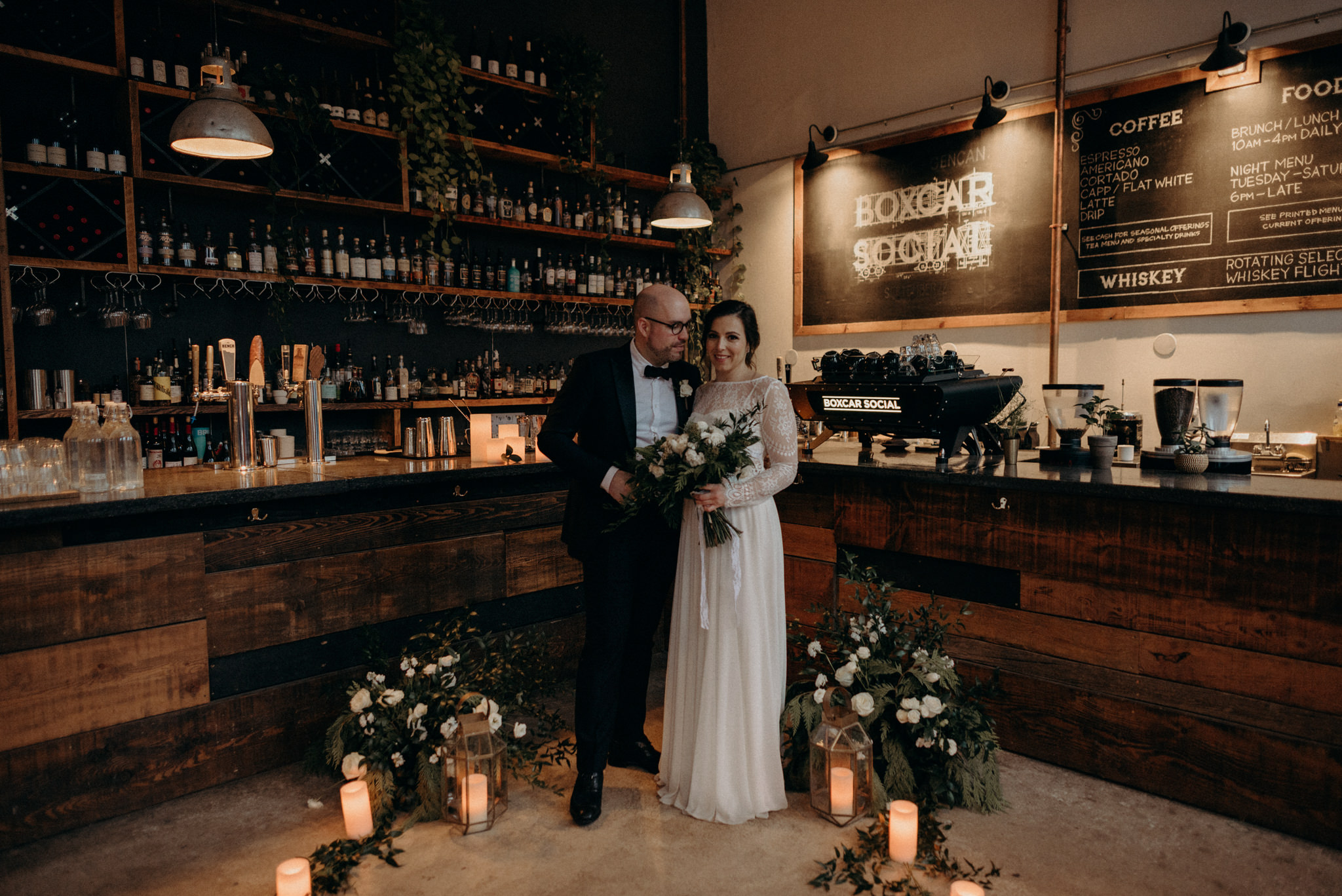An Intimate New Years Eve Coffee Shop Elopement at Boxcar Social in ...